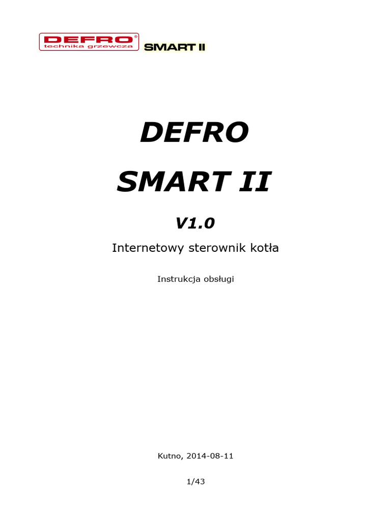 Instrukcja Obsługi SMART II 1 - 1 - 0 - 5 | PDF