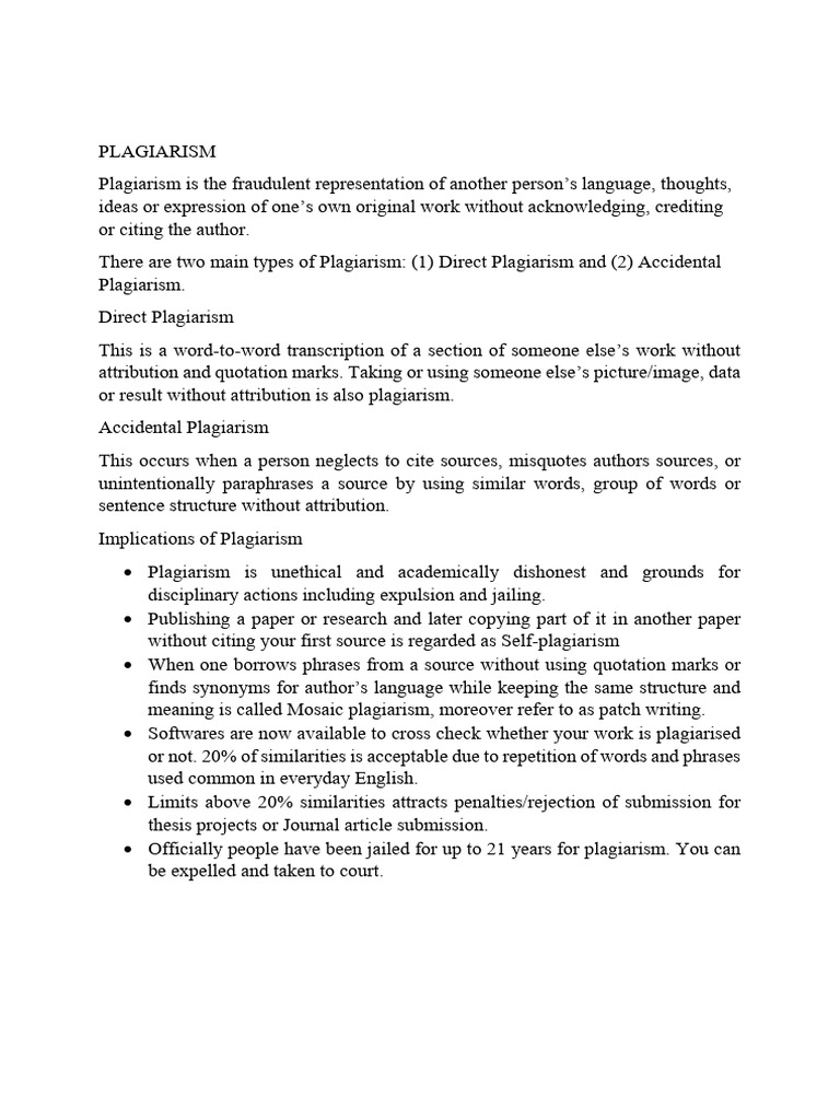 Understanding Mosaic Plagiarism | PDF | Plagiarism | Citation