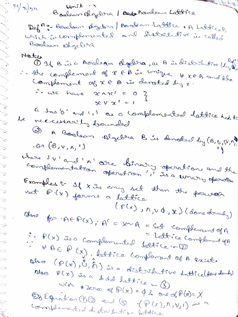 Discrete Mathematics Unit-3 Notes Part 1 (From 4-11-24 Till 12-11-24) | PDF