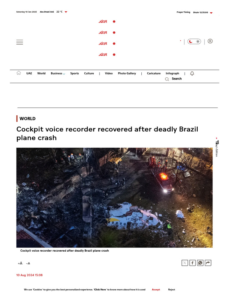 Cockpit voice recorder recovered after deadly Brazil plane crash ...