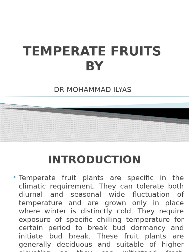 Temperate Fruits | PDF | Grafting | Fruit