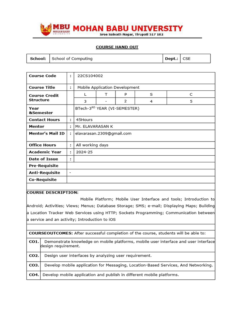 MAD_CHO | PDF | Mobile App | Android (Operating System)
