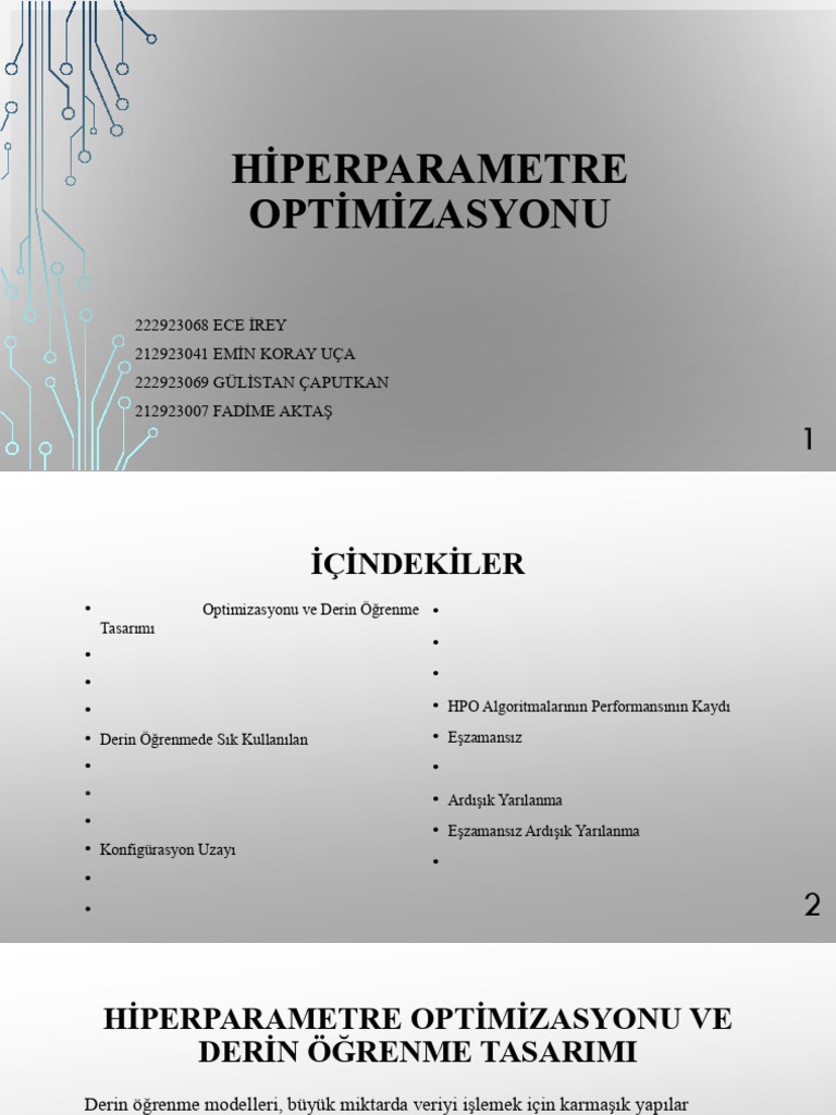 3-Hiperparametre Optimizasyonu | PDF
