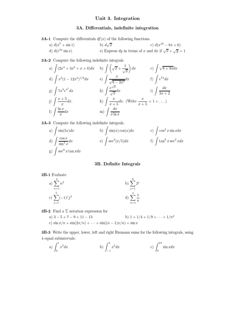 01ex3 | PDF | Integral | Mathematics