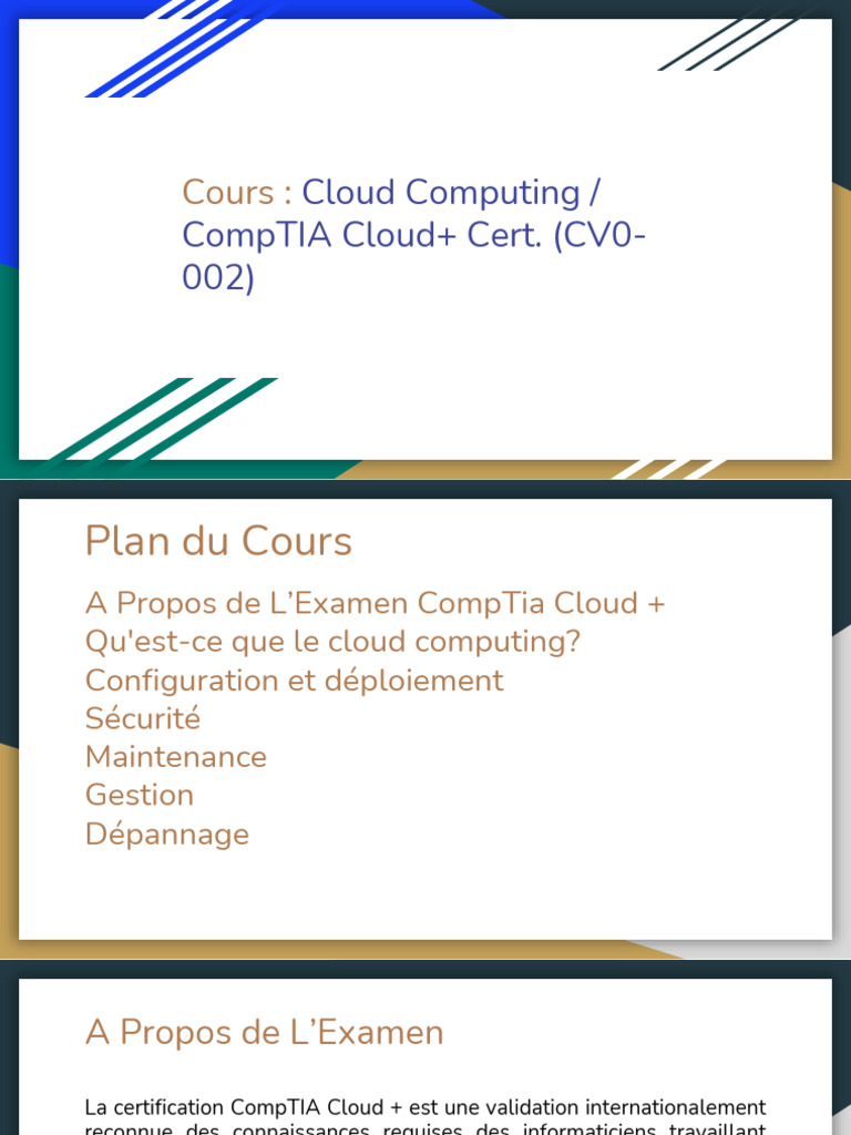 Cours Complet sur le Cloud Computing | PDF | Cloud computing | Réseau ...