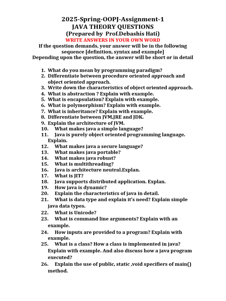 OOPJ-Assignment-1 | PDF | Method (Computer Programming) | Inheritance ... OOPJ-Assignment-1 | PDF | Method (Computer Programming) | Inheritance ...