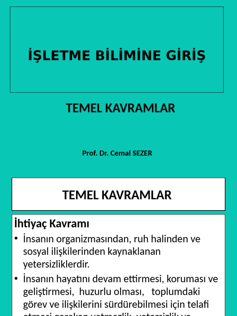 1-TEMEL KAVRAMLAR | PDF