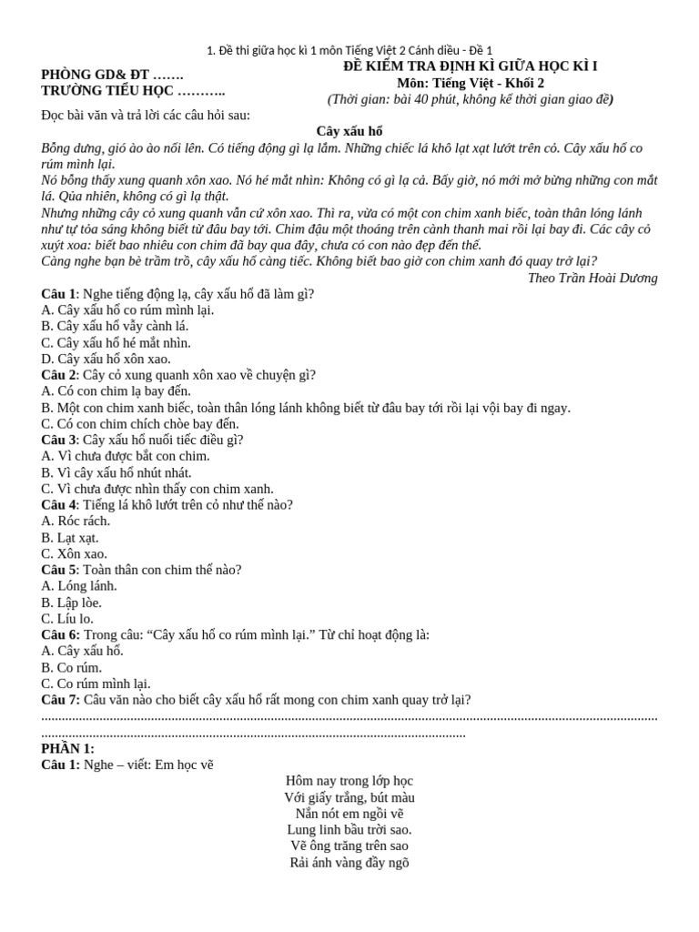 De-thi-GK1-TV2 | PDF