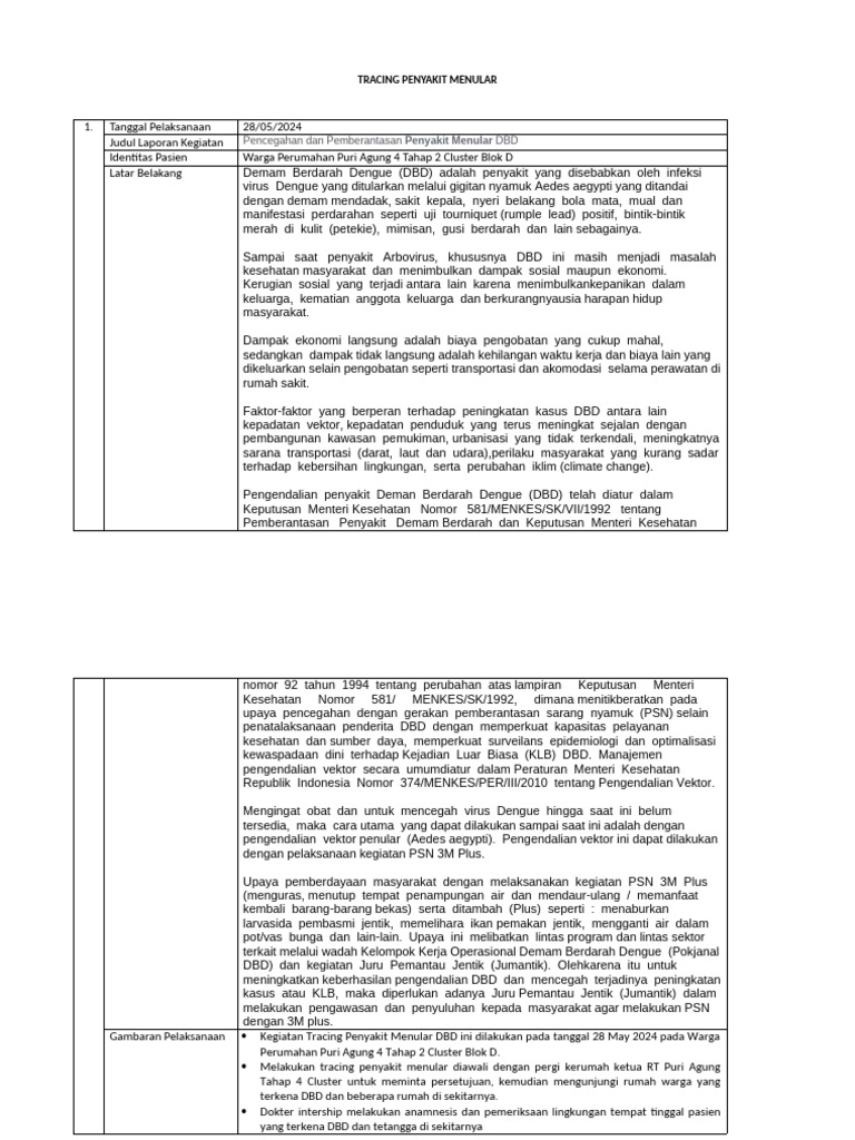 F5 Tracing Penyakit Menular | PDF