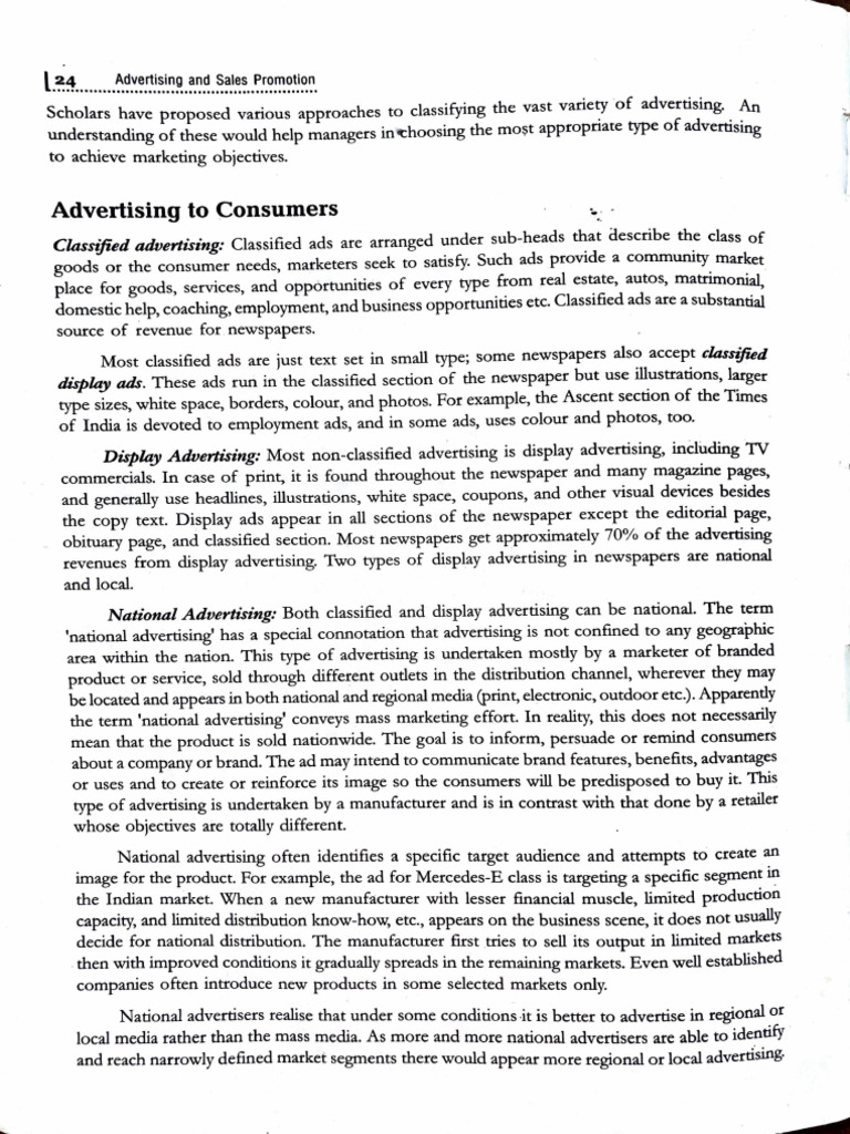 Advertising Classification, Functions and Benefits (PG 24 - 37) | PDF
