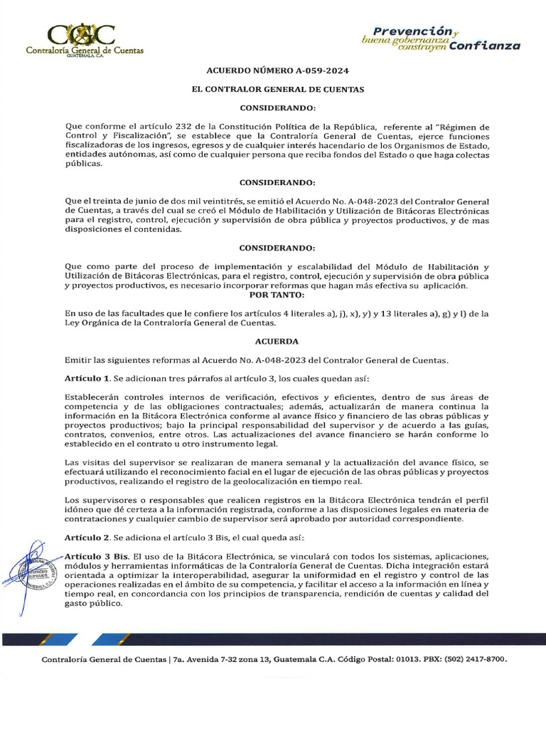 Acuerdo A 059 2024 SCAN | PDF