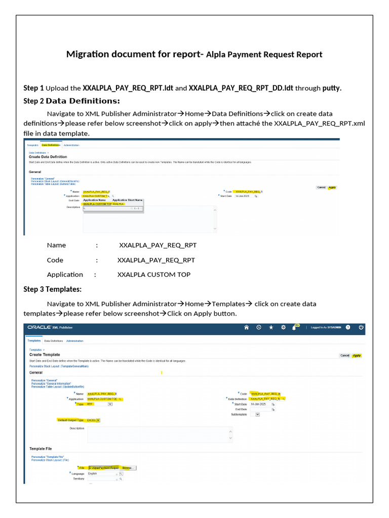 Step Document To Upload Templates | PDF
