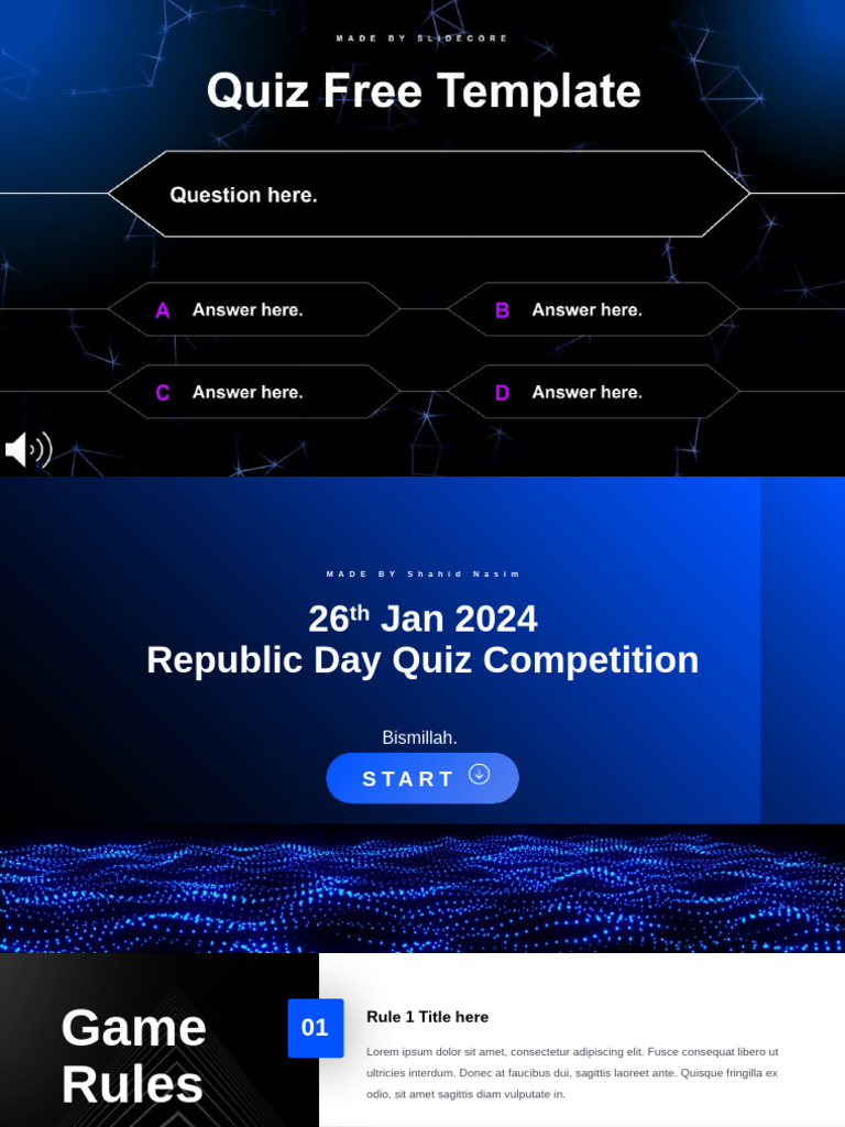 Quiz Free Presentation Template by Slidecore 5uv1z0 | PDF | Chemical ...