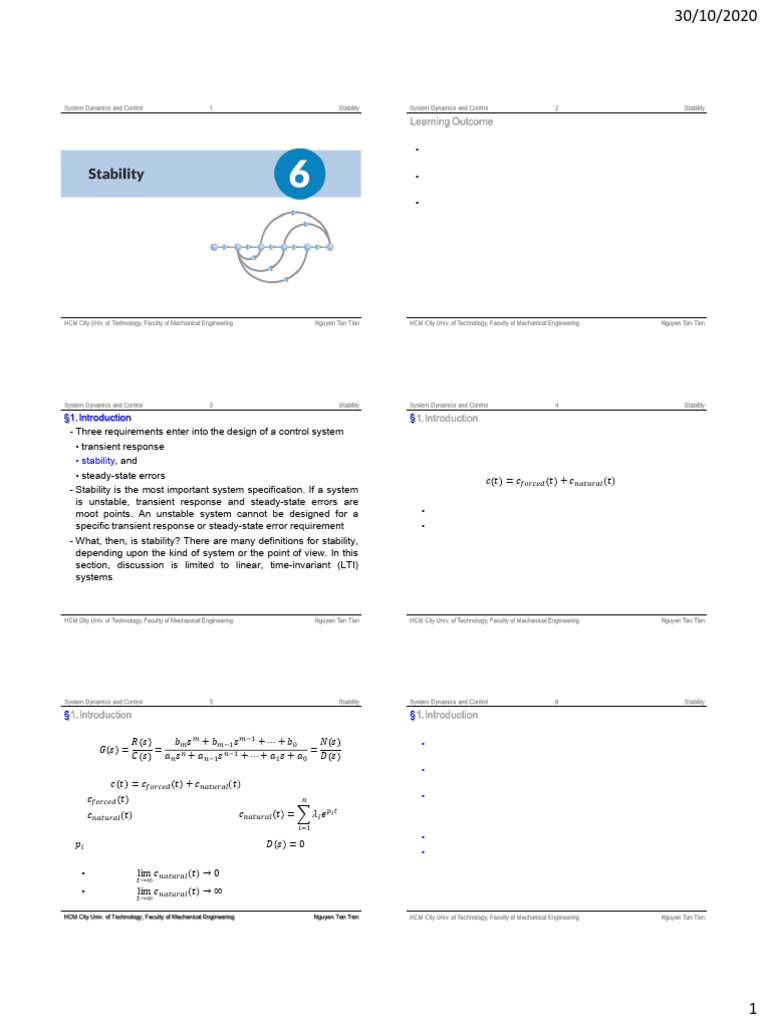 Ch.06 Stability | PDF | Mathematical Analysis | Applied Mathematics