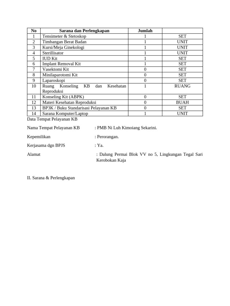 SARANA & PERLENGKAPAN PMB | PDF
