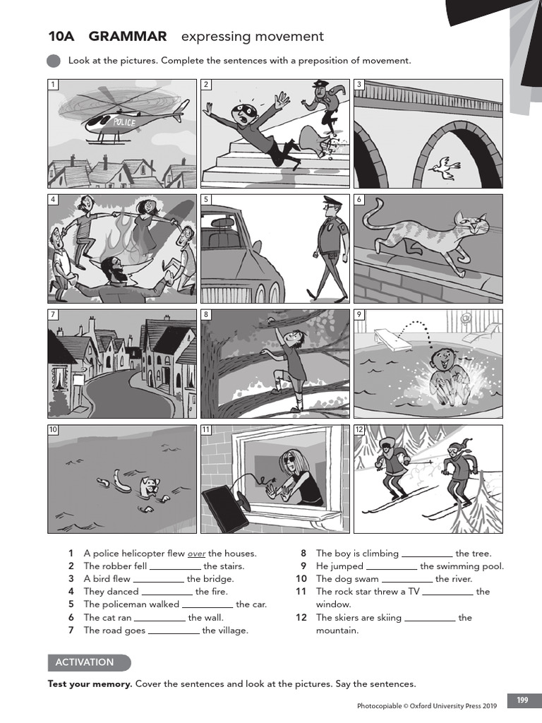 10A Grammar: Expressing Movement | PDF