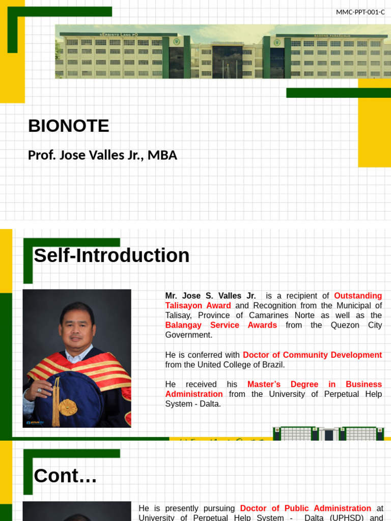 Bio Note | PDF