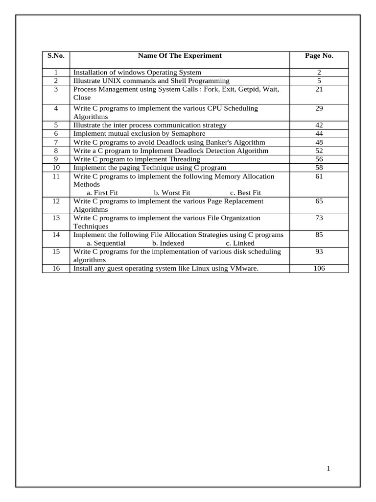 CS3461-OS Lab Manual | PDF | Computer File | Operating System