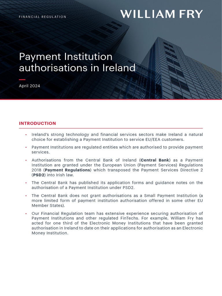 FRU Payment Institution Authorisations April 2024 | PDF | Regulatory Compliance | Outsourcing