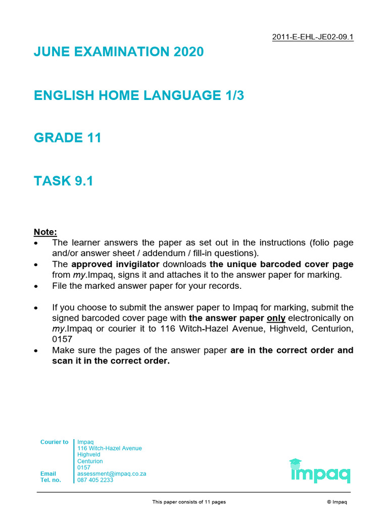 2020-EHL-Grade 11-June Examination - Paper 1 | PDF | Blood Donation ...