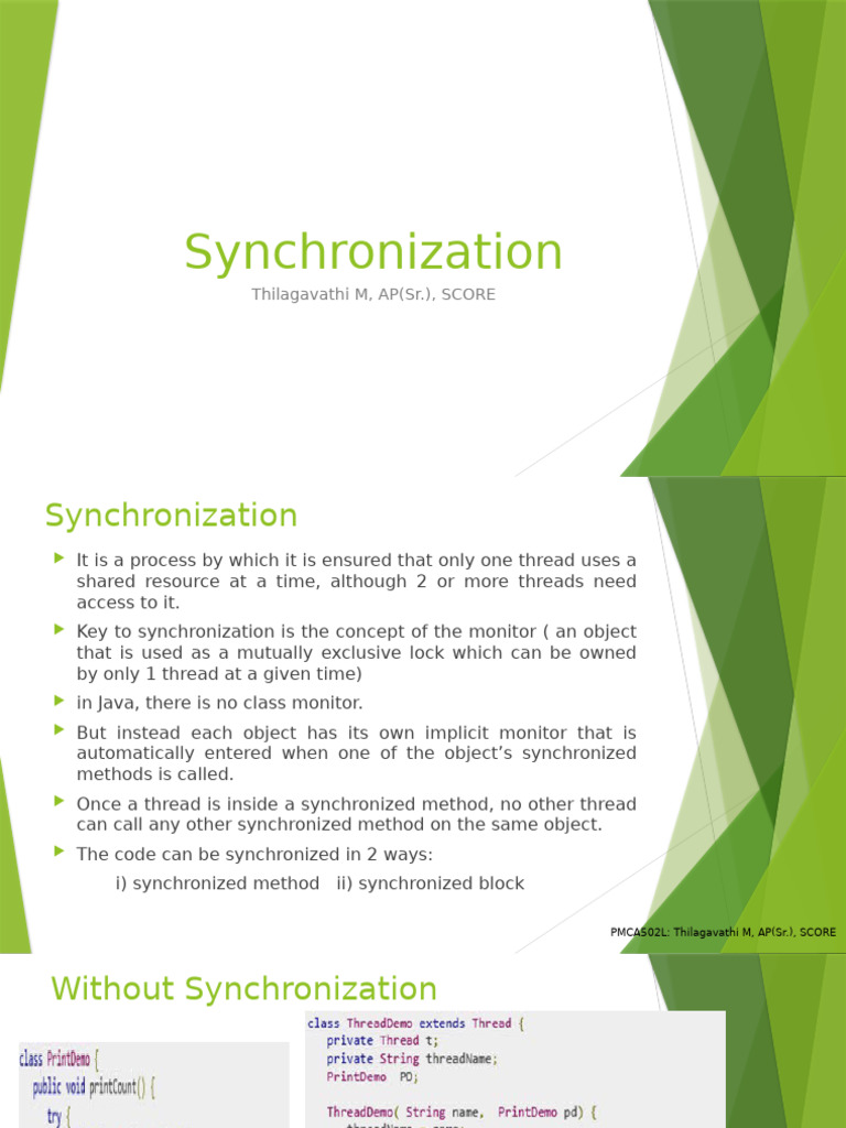Java Thread Synchronization Guide | PDF