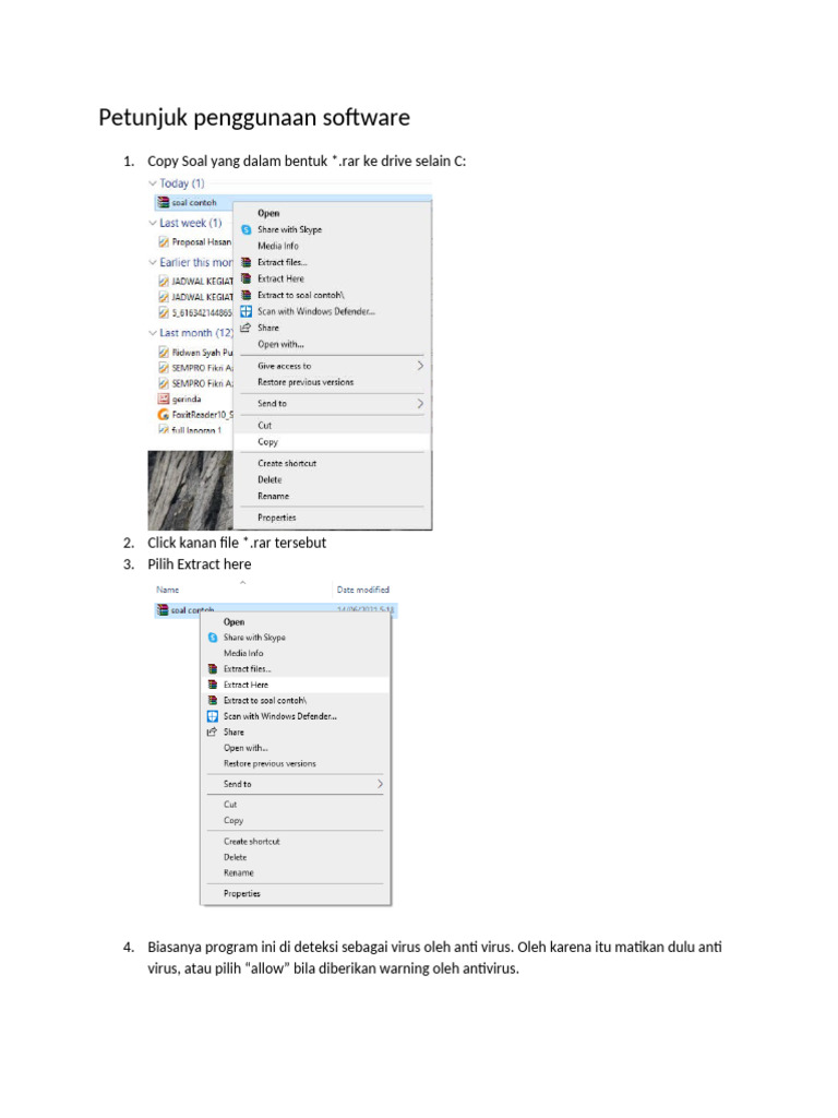 Petunjuk Penggunaan Software | PDF