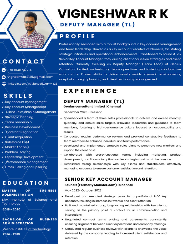 Vigneshwar R K +91 8148747214 | PDF | Marketing | Strategic Planning