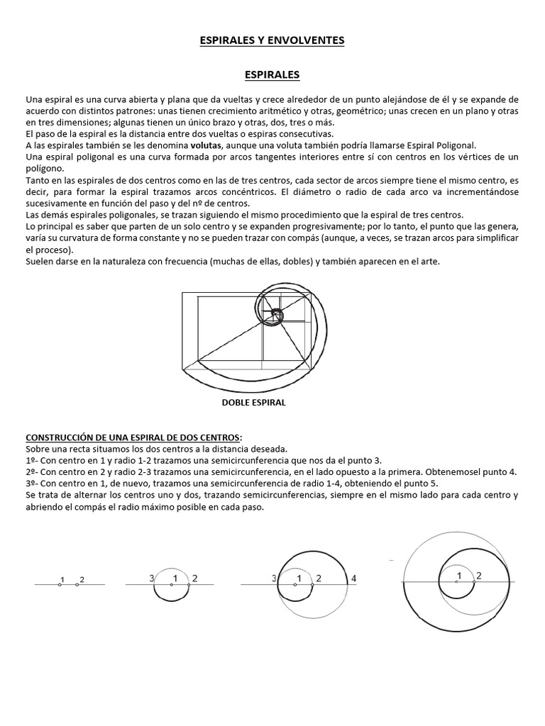 Espirales y Envolventes | PDF | Rectángulo | Curva