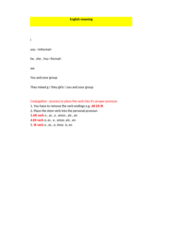How To Conjugate | PDF