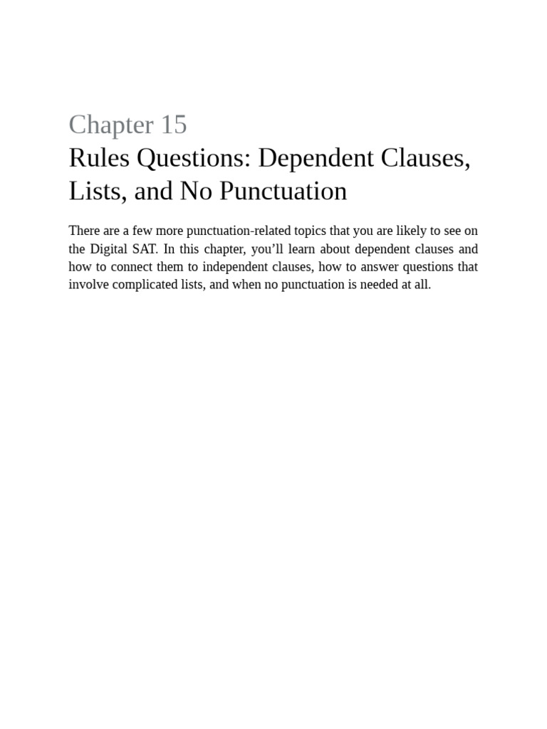 Digital SAT Punctuation Guide | PDF | Comma | Clause