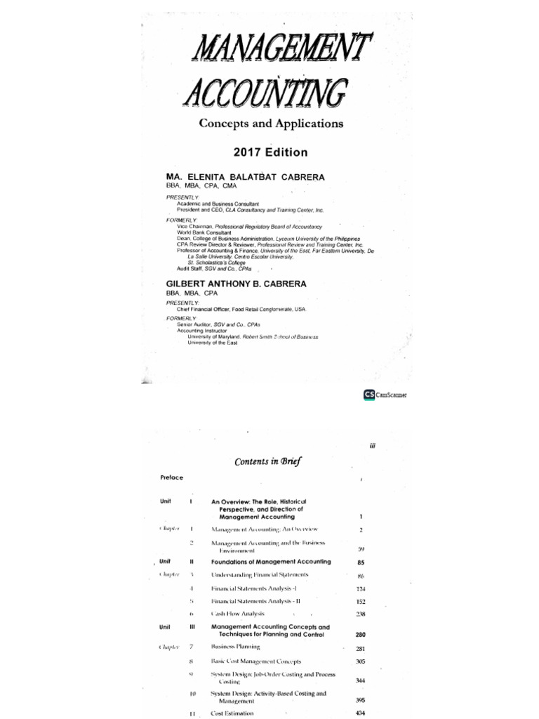 Cabrera Management Accounting | PDF