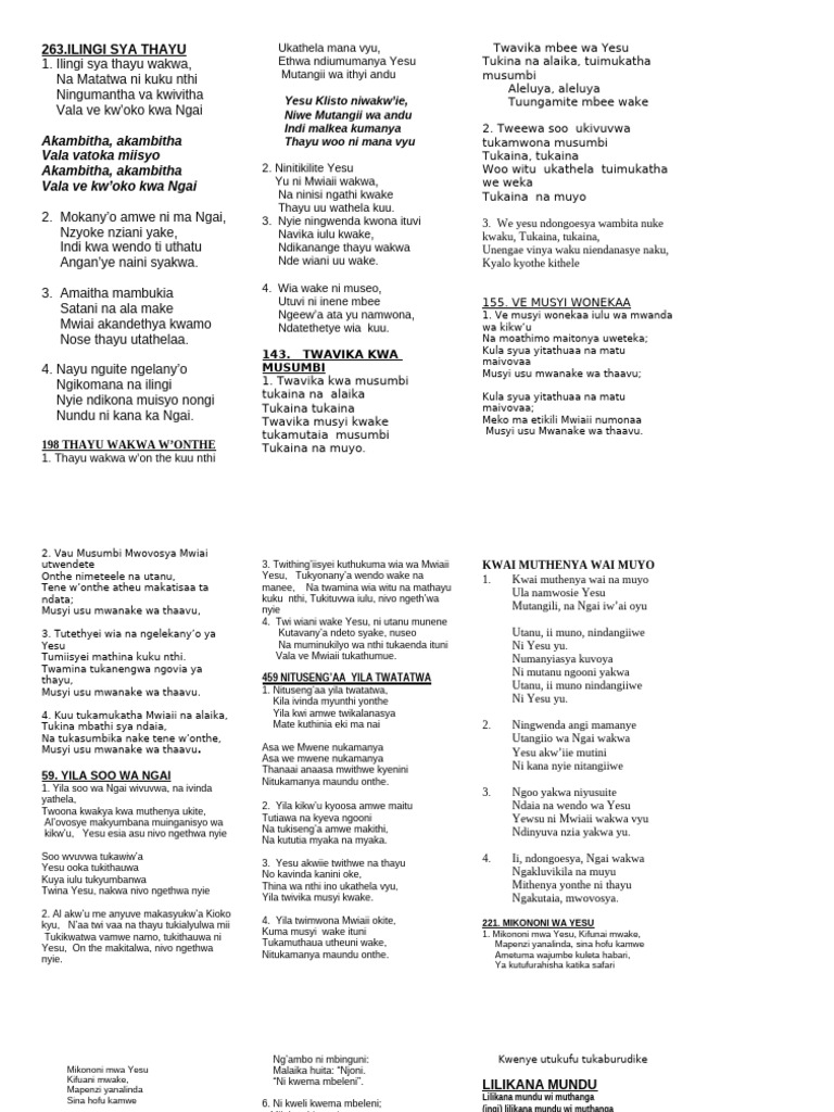 Kikamba Songs 2018 | PDF