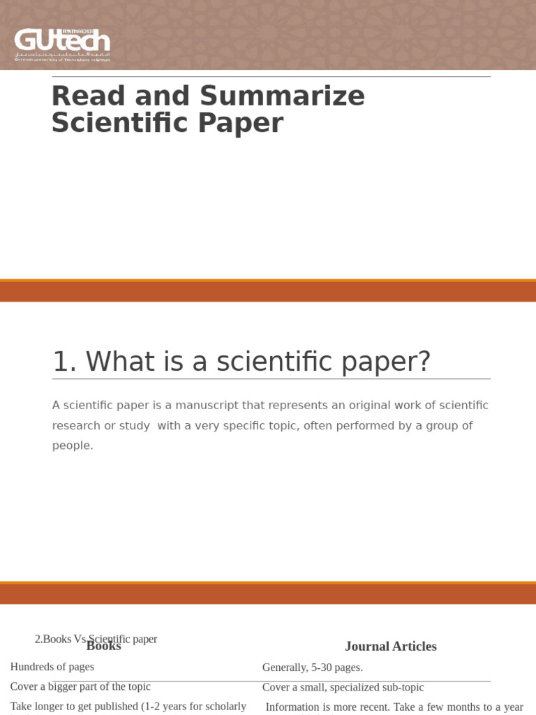 How to Summarize a Scientific Paper | PDF | Books | Abstract (Summary)