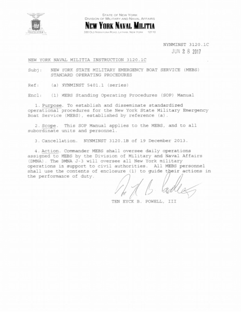NYNMINST_3120_1C_MEBS_SOPMAN | PDF | Anchor | Search And Rescue