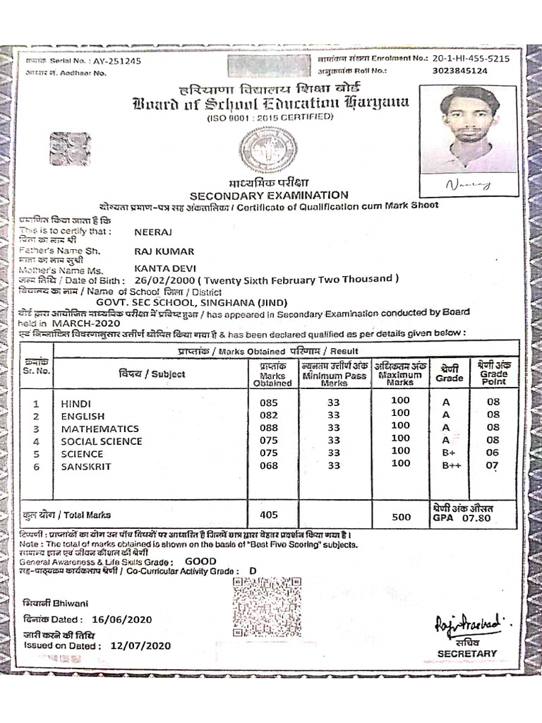 Neeraj 10th DMC | PDF