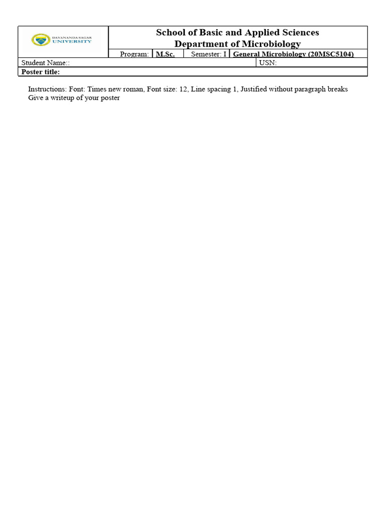 MSC Sem 1 Assignment Format | PDF