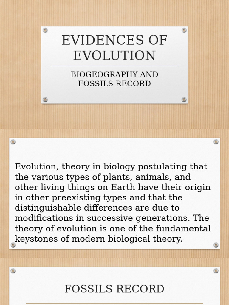Evidences of Evolution | PDF | Biogeography | Evolution