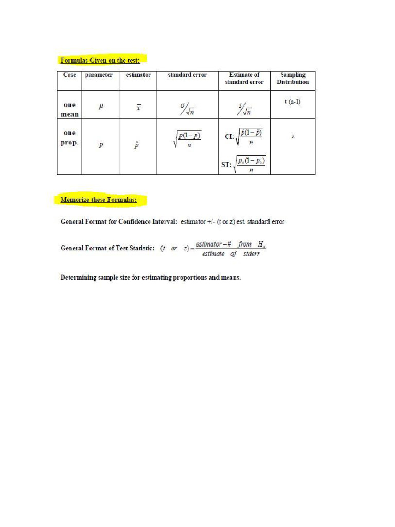 Formulas Ex 2 | PDF