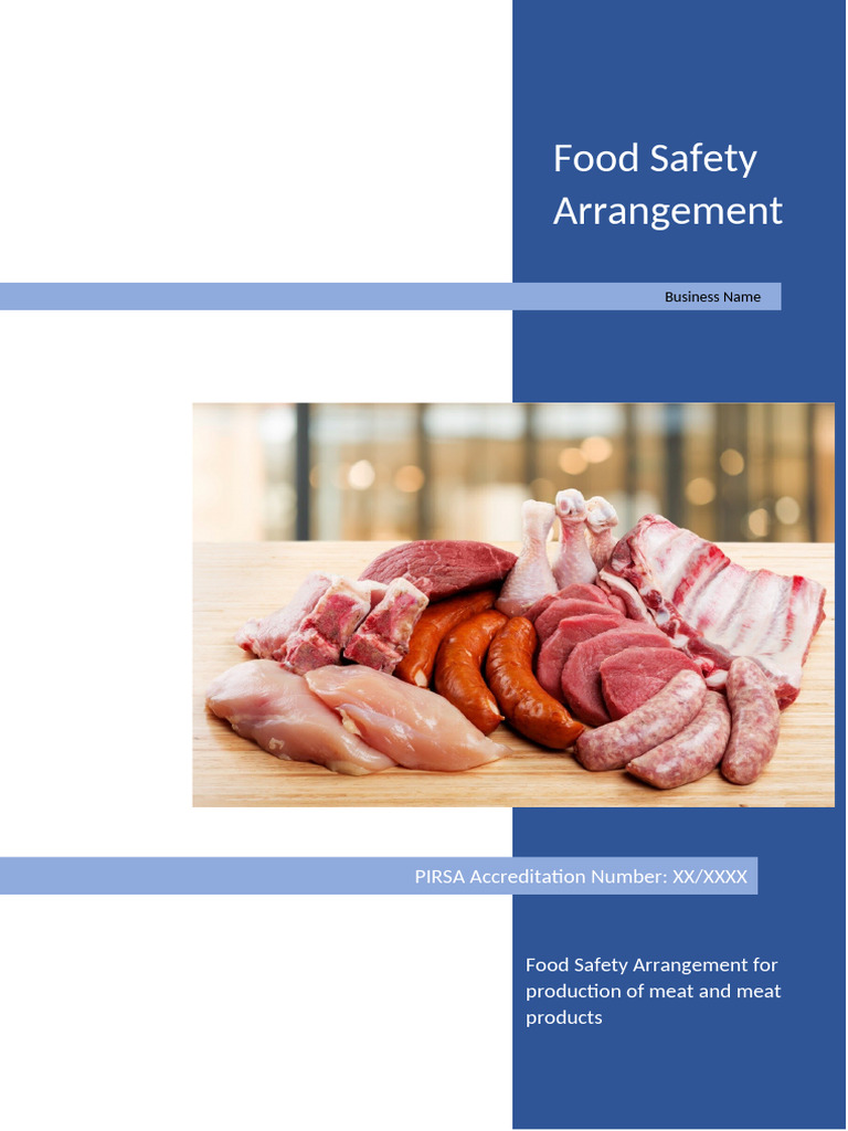 Generic Meat Food Safety Arrangement | PDF | Food Safety | Hygiene
