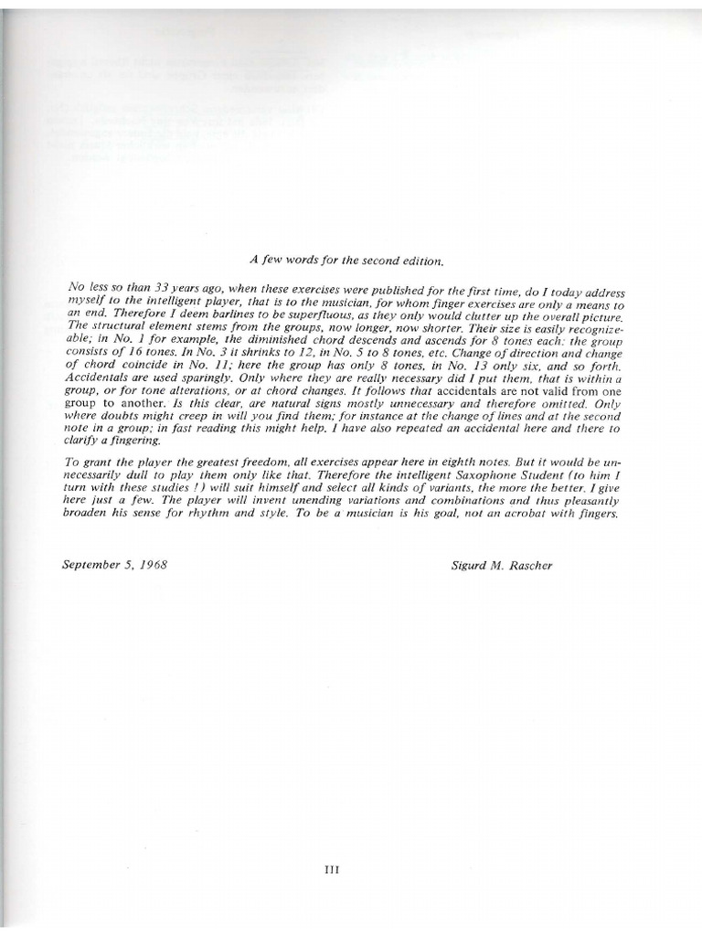 Sigurd M.Rascher - 158 Saxophone Exercises 3 | PDF