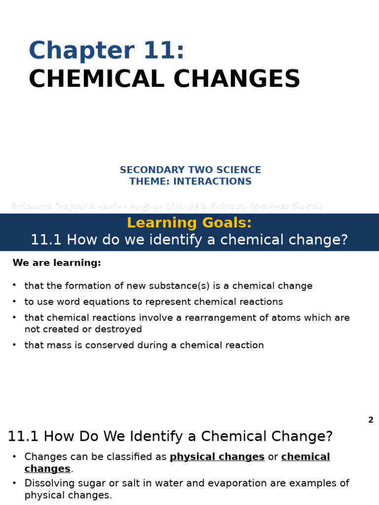 Identifying Chemical Changes in Science | PDF | Salt (Chemistry ...