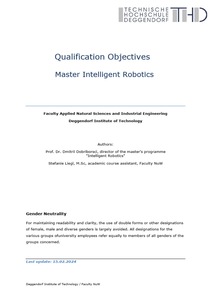 Qualification-Objectives Mir en 1 | PDF | Master's Degree | Methodology
