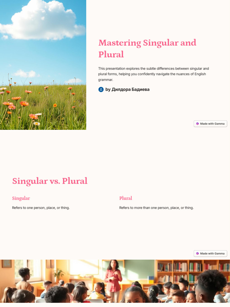 Mastering Singular and Plural | PDF