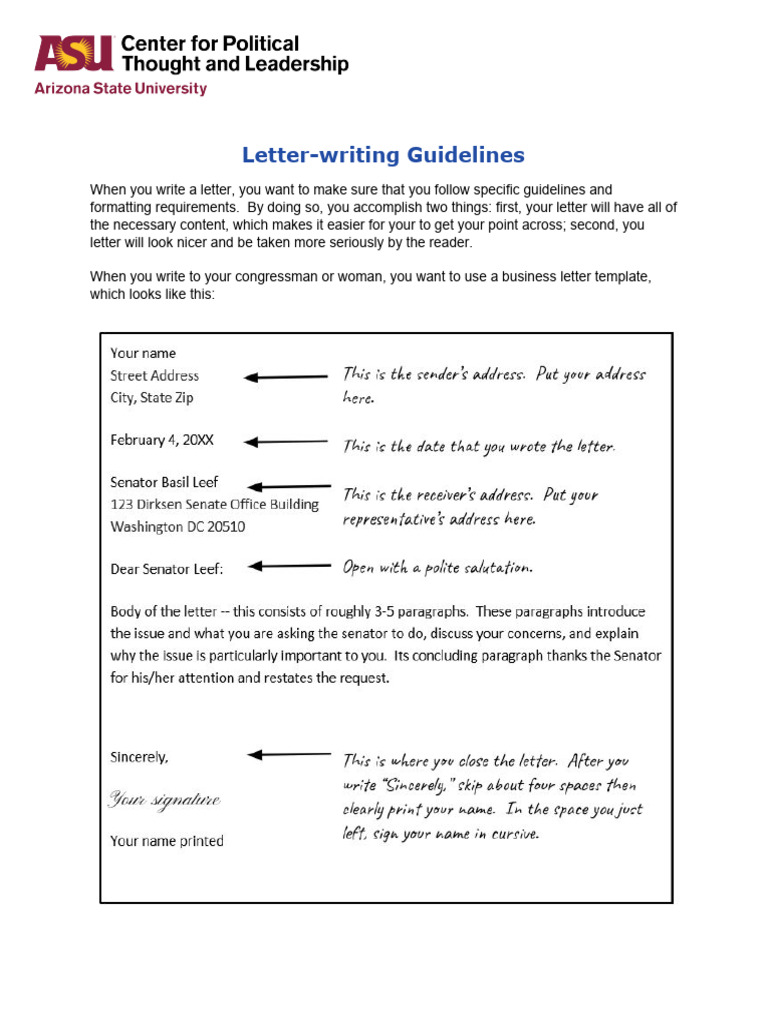 Letter Writing Format Guidelines | PDF