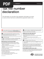 TFN Declaration Form N3092 | PDF | Payments | Taxes