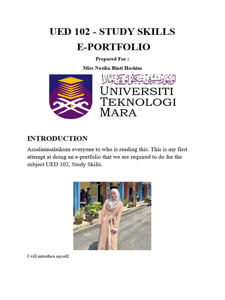 Ued102 e Portfolio | PDF | Memory | Plagiarism