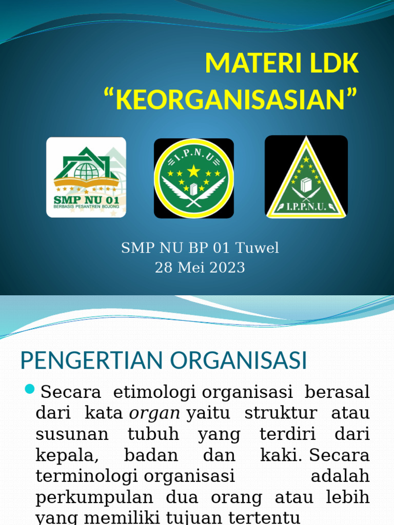 MATERI LDK organisasi | PDF