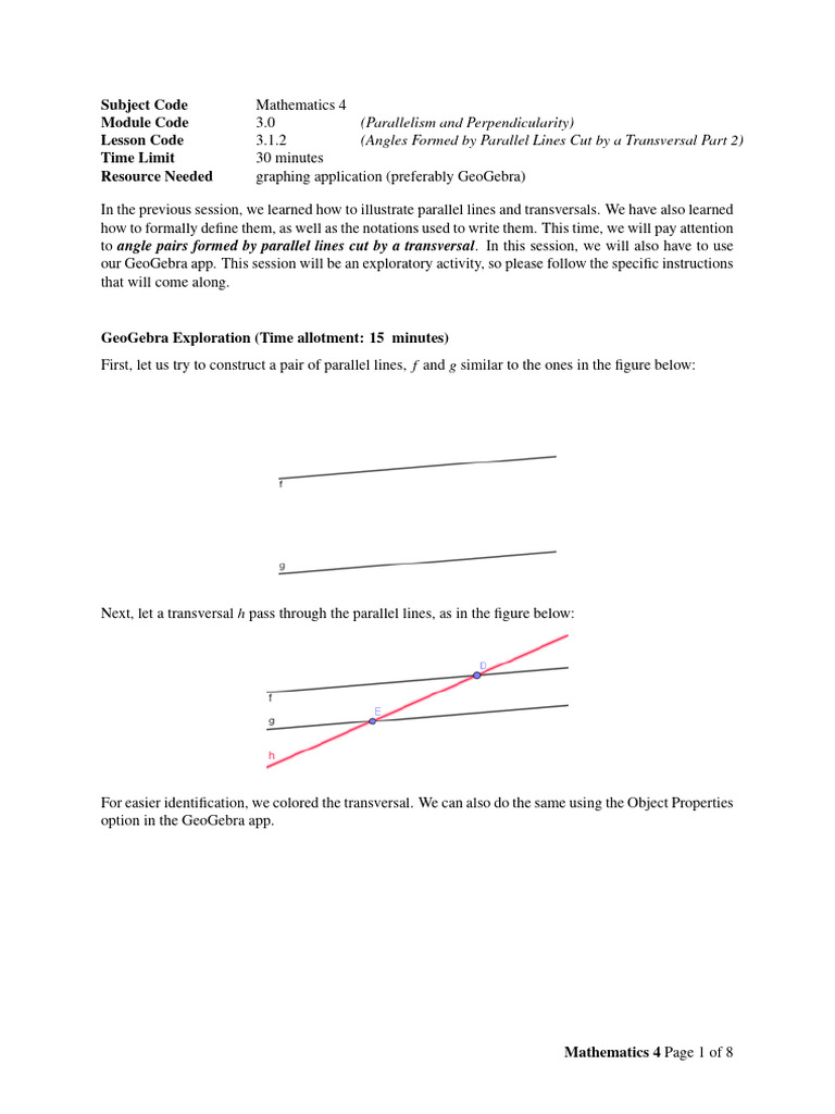 SLG M4_3_1_2_Angles_Formed_by_Parallel_Lines_Cut_by_a_Transversal_Part ...