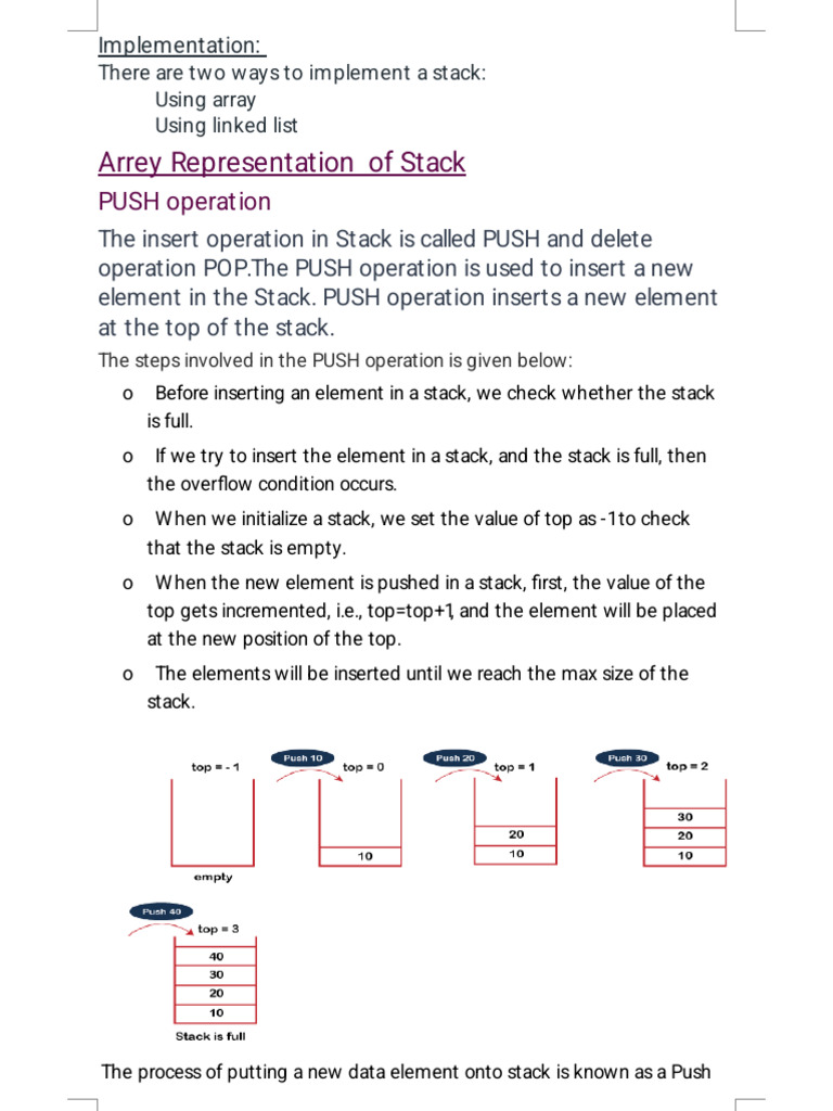 PUSH POP operation-2 | PDF | Computer Programming | Algorithms And Data ... PUSH POP operation-2 | PDF | Computer Programming | Algorithms And Data ...