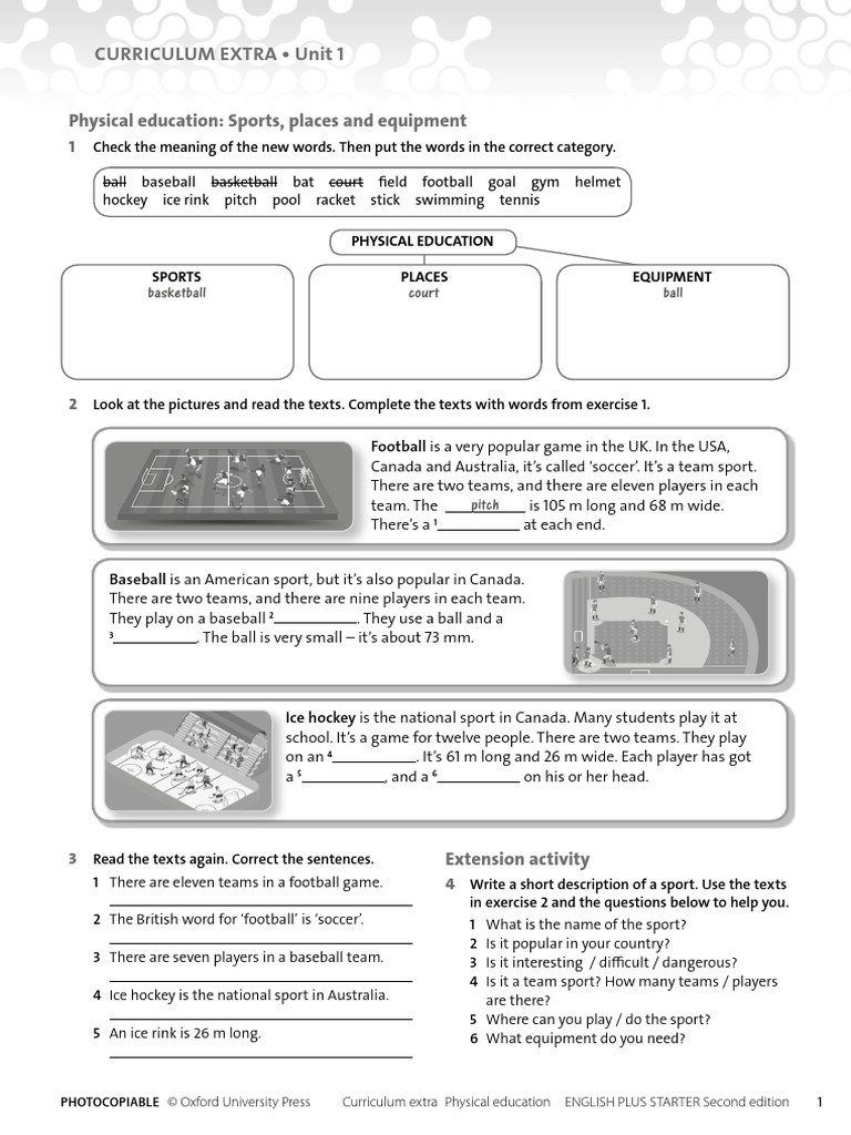 CLIL - Unit - 1 - Physical Education | PDF | Association Football ...
